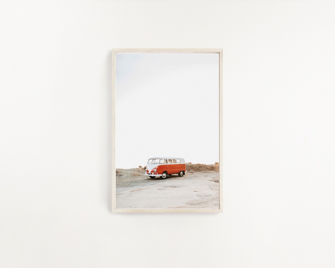 Retro Van Print, Old Car Photo, Volkswagen Van Poster, Digital Download ...