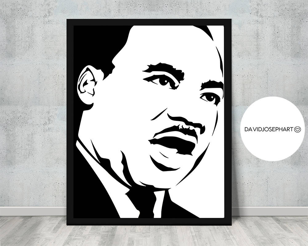 Martin Luther King, Scandinavian Print, MLK, Pop Art, American Print ...