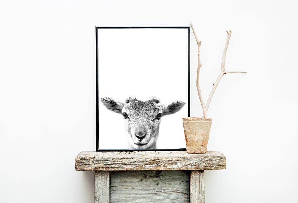 Goat Print Goat Wall Art Goat Printable Modern Minimalist | Etsy