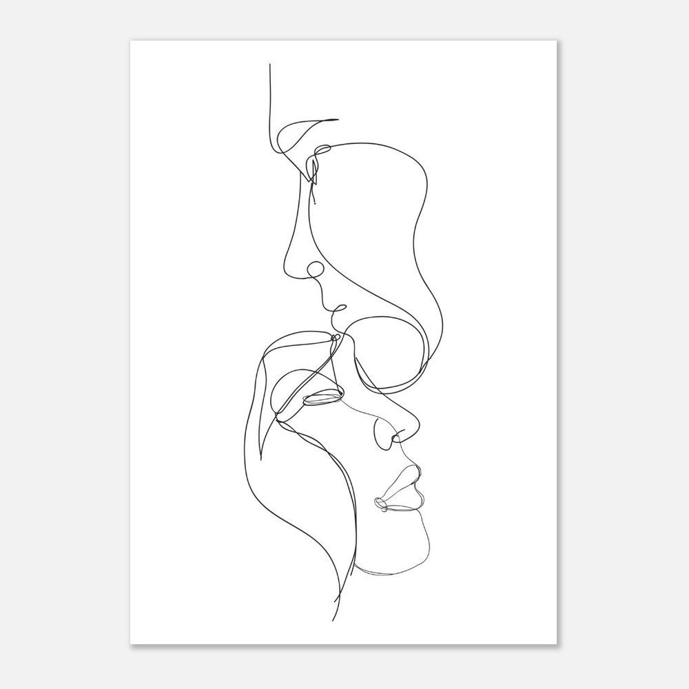Love Line Art, Couple Line Art, One Line Art, Love Print, Room Prints ...