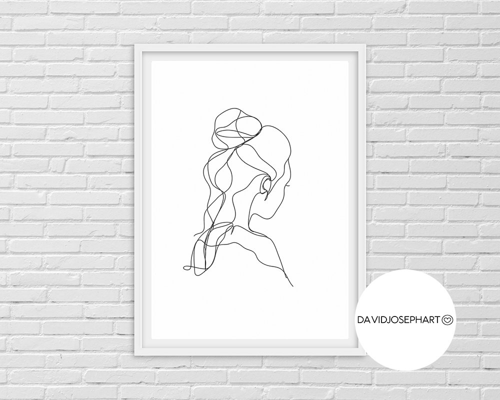 Line Drawing One Line Drawing Feminine Line Drawing Woman - Etsy
