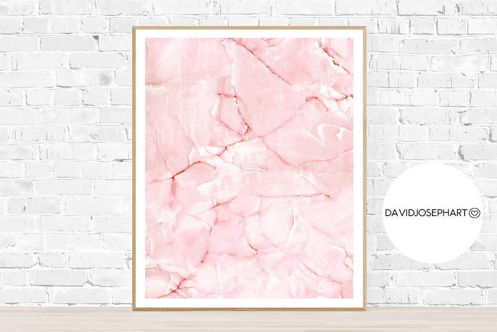 Pink Wall Art Pink Poster Marble Print Marble Wall Art - Etsy