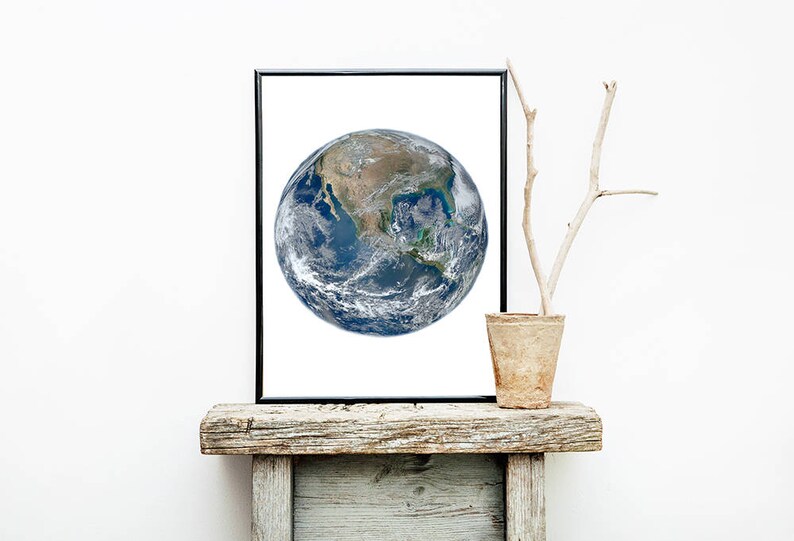 Earth Print Planet Print Earth Wall Art Earth Photo - Etsy