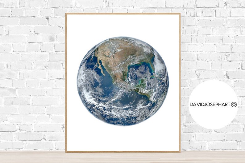 Earth Print Planet Print Earth Wall Art Earth Photo - Etsy