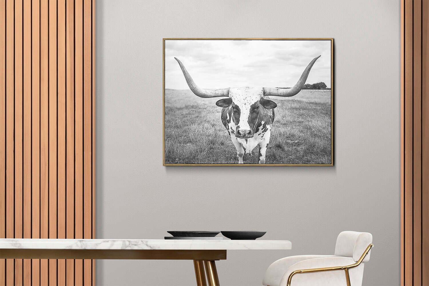 Longhorn Print, Cow Print, Texas Cow Print, Animal Print, Modern ...