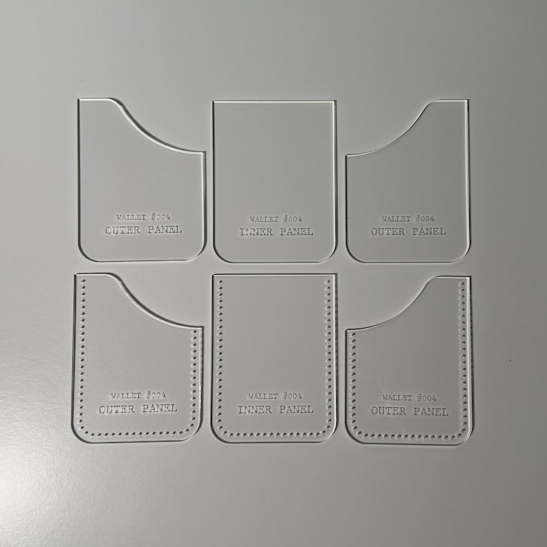 Acrylic Template, Leather Minimalist Wallet, Pattern, Beginner DIY ...