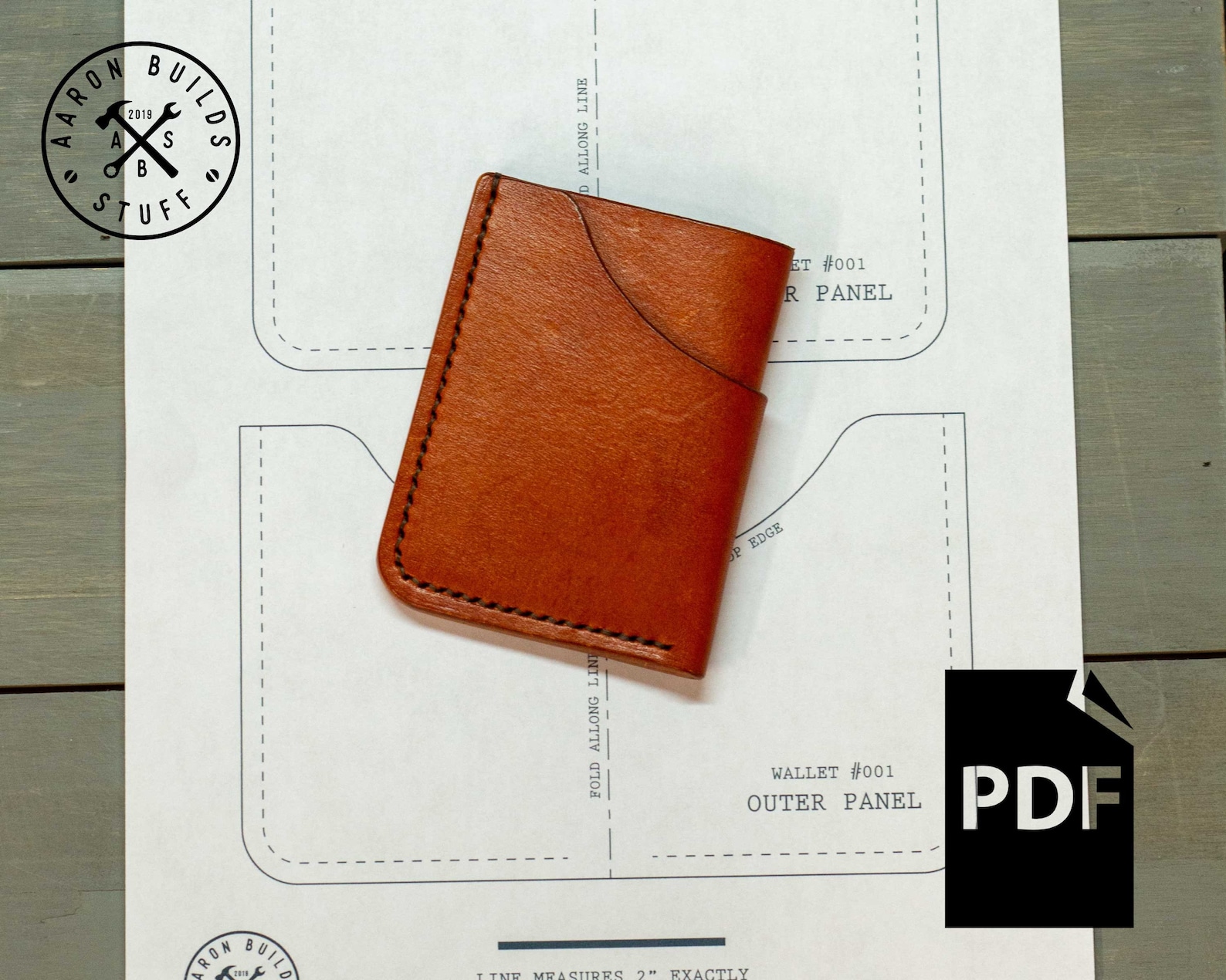 Leather Minimalist Wallet Pattern PDF Digital Download - Etsy