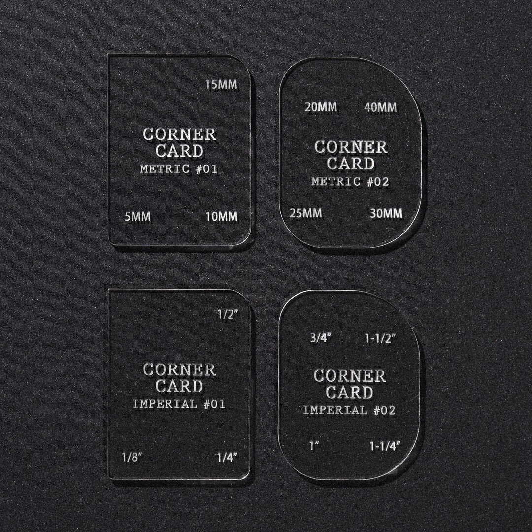 Corner Card Leather Template, Leatherworking Tools, Leather Crafting ...