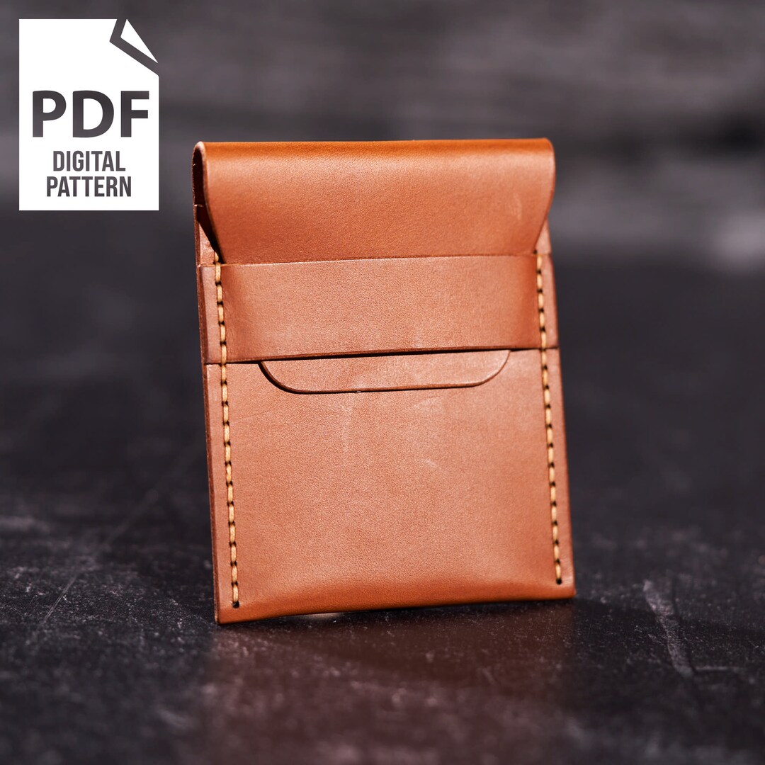 Leather Flap Top Wallet Pattern, PDF Digital Download, Beginner DIY ...