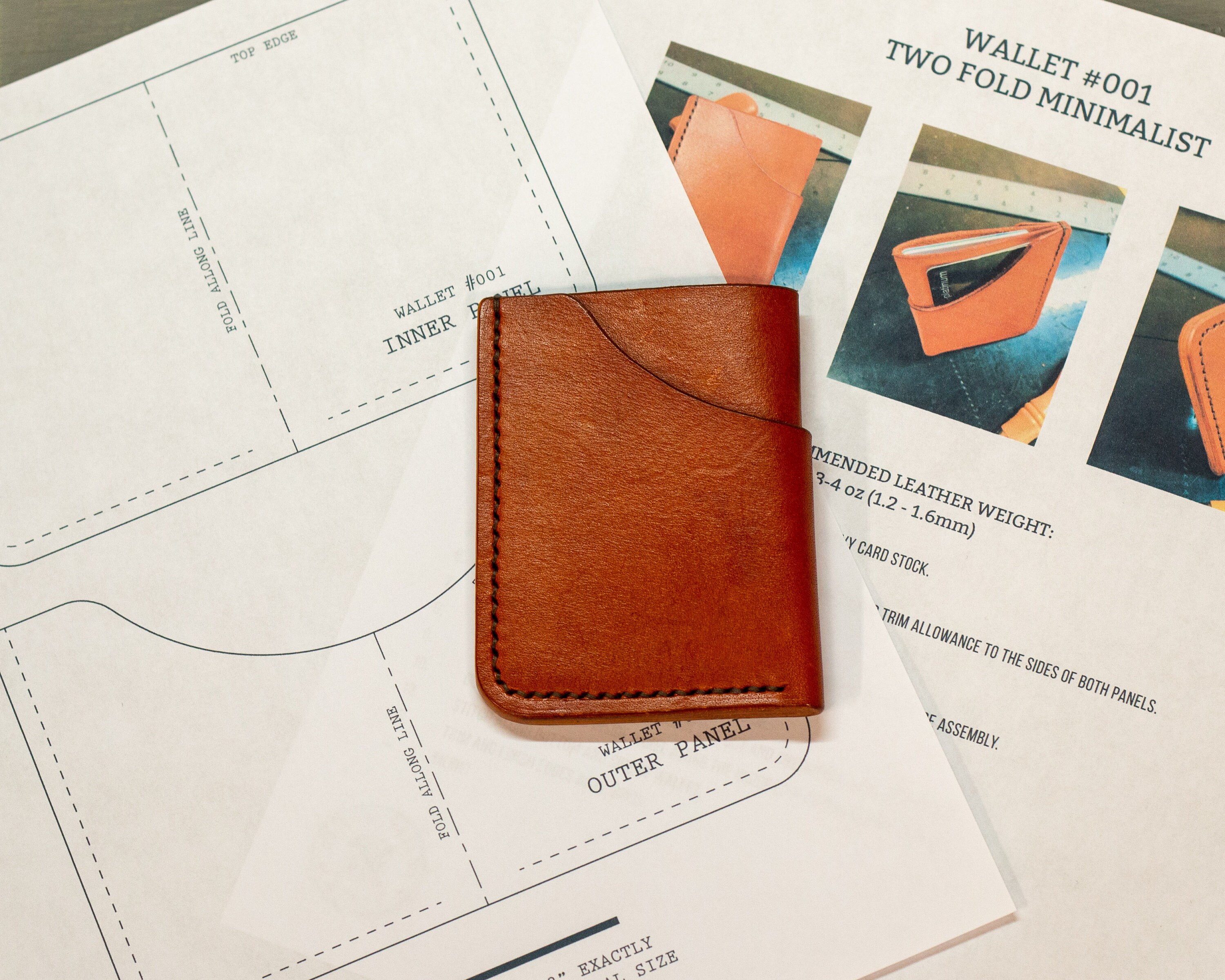 Leather Minimalist Wallet Pattern PDF Digital Download - Etsy