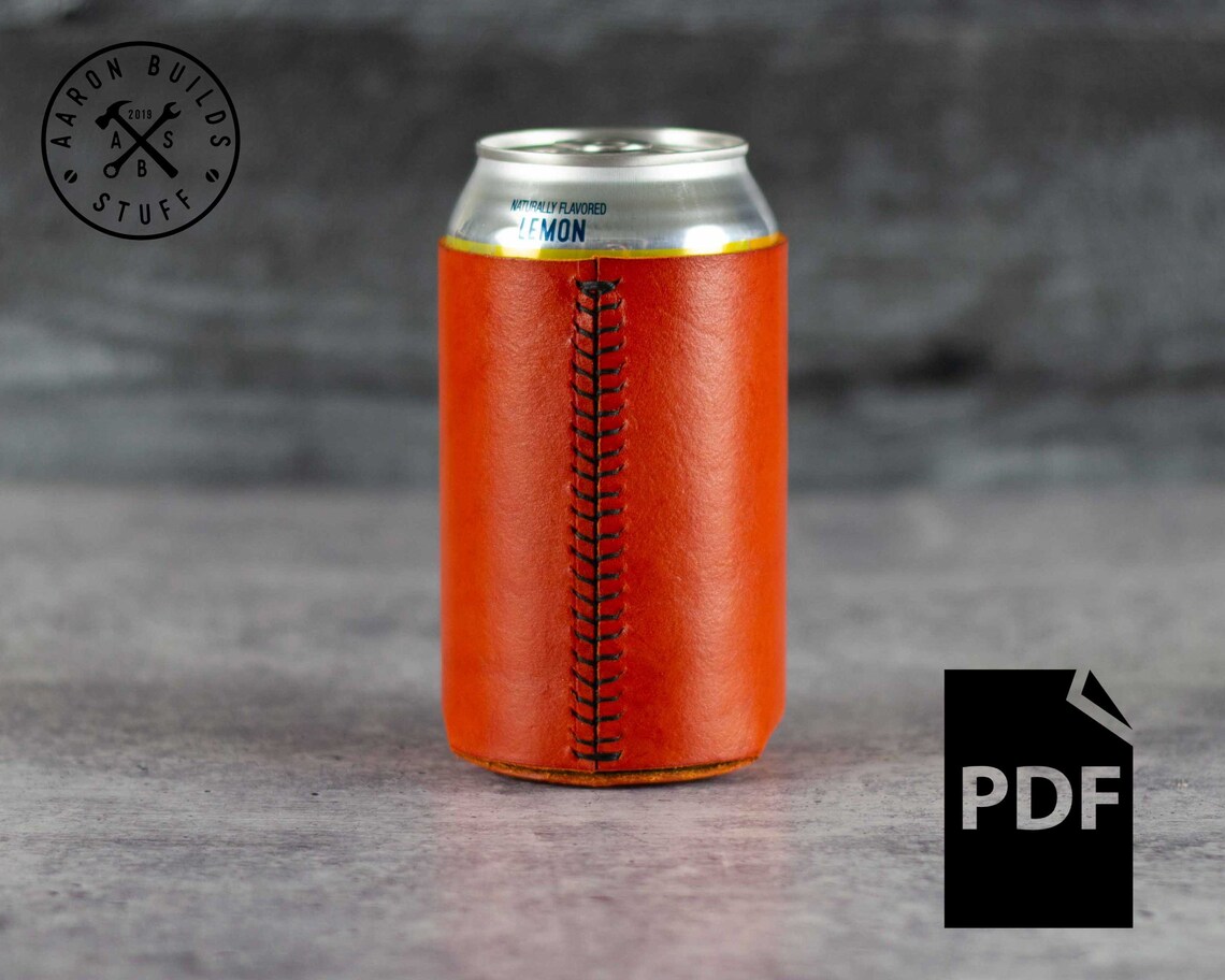 12oz Leather Can Cooler, Coozie Sleeve, Pattern, PDF Digital Download ...