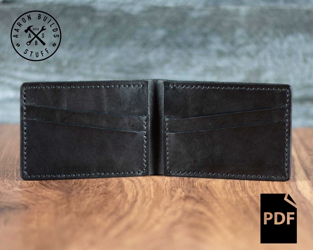 Leather Bifold Wallet Pattern, PDF Digital Download, Beginner DIY ...