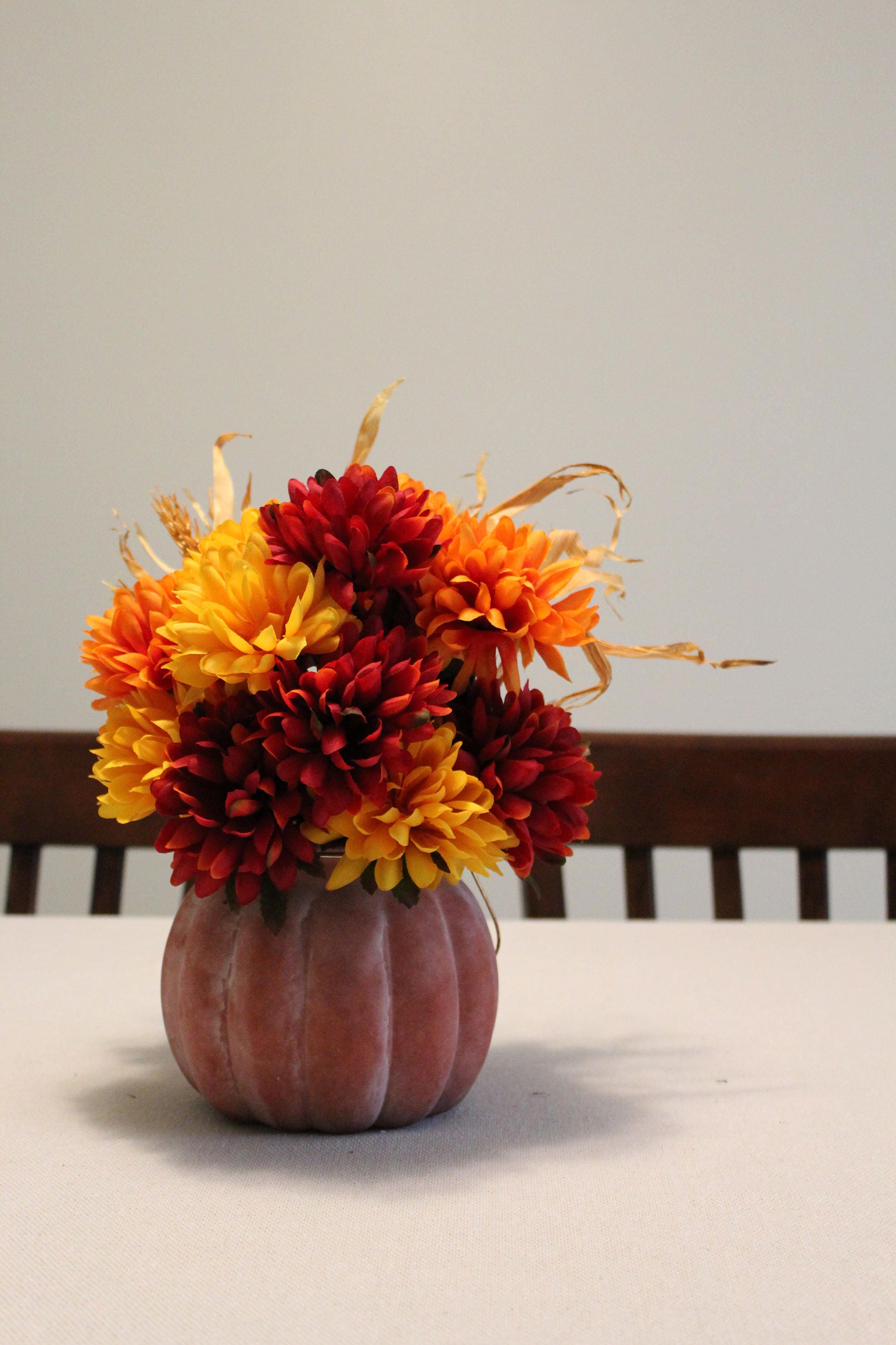 Mums Pumpkin Pot Fall Centerpiece Autumn Centerpiece | Etsy