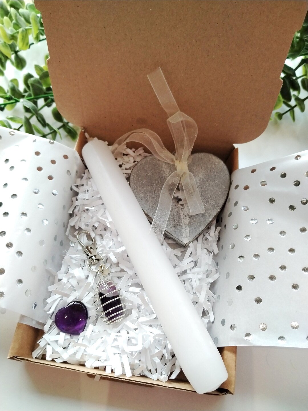 Amethyst, Wellbeing Gift Set, Healing Crystal, Spiritual Gift, Gift Box ...