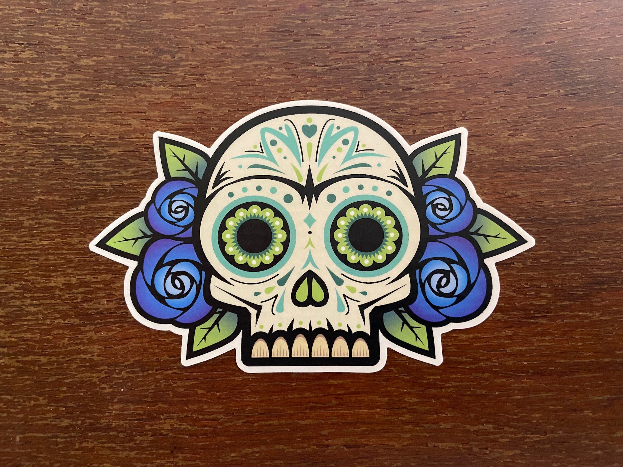 Sugar Skull Sticker - Etsy