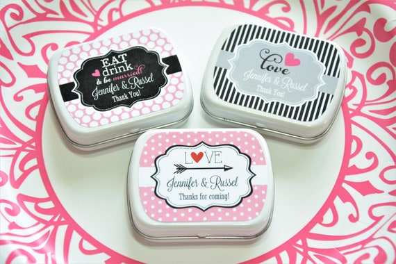 Personalized Wedding Favor Mint Tins Sweet Treats For Your Wedding