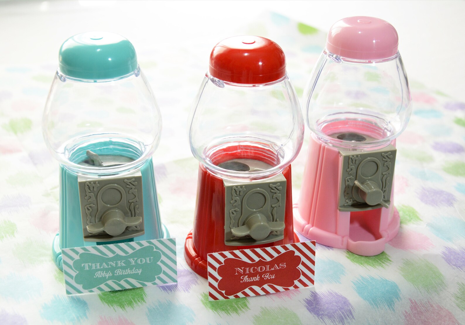 10+ Mini Gumball Favors, Gumball Machine Favors, Child Birthday Favor ...