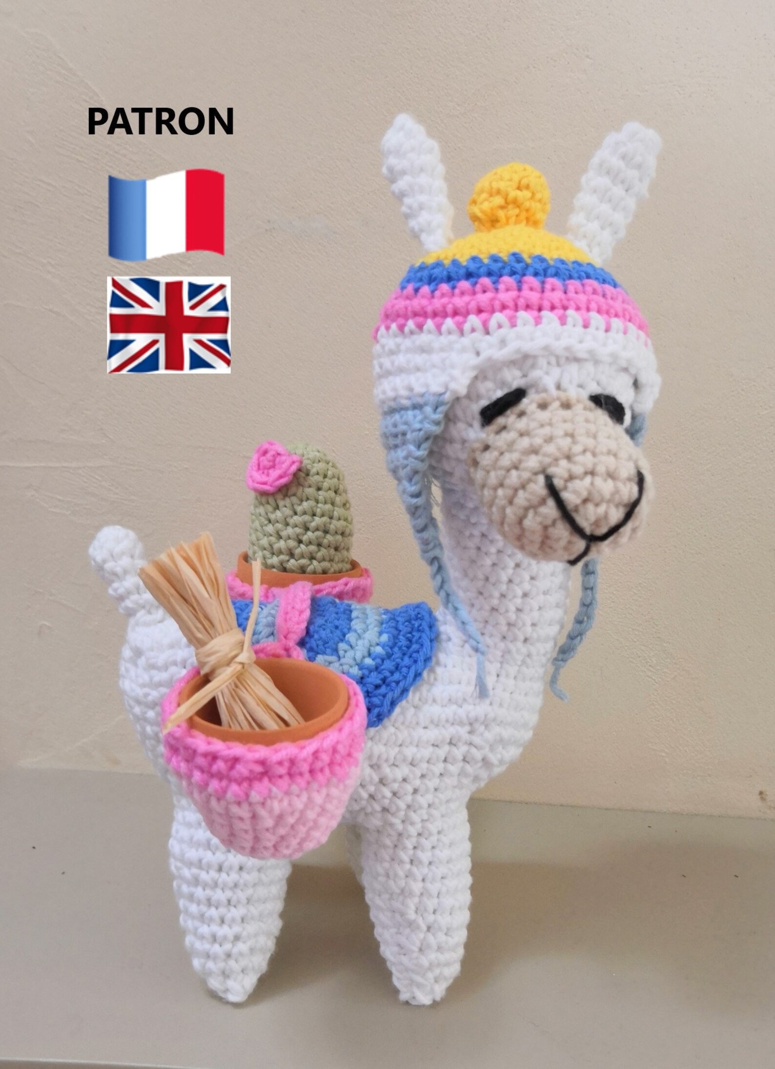 LAMA English pattern patron en français Tutoriel - Etsy España