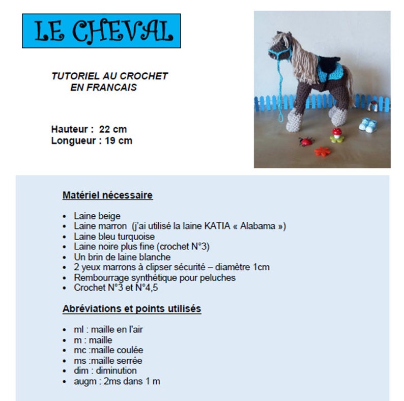 Tutoriel – CHEVAL - PONEY - AMIGURUMI - pattern - modèle – patron ...