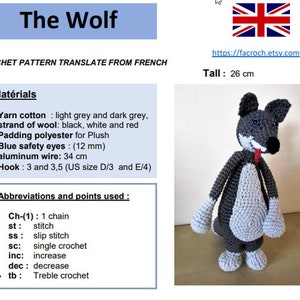 Grey Wolf Tutorial - Wolf Pattern - Crochet - Amigurumi - French ...