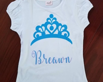 Girls Crown Shirt Glitzy Gold Pink And Gold Polka Dot First | Etsy