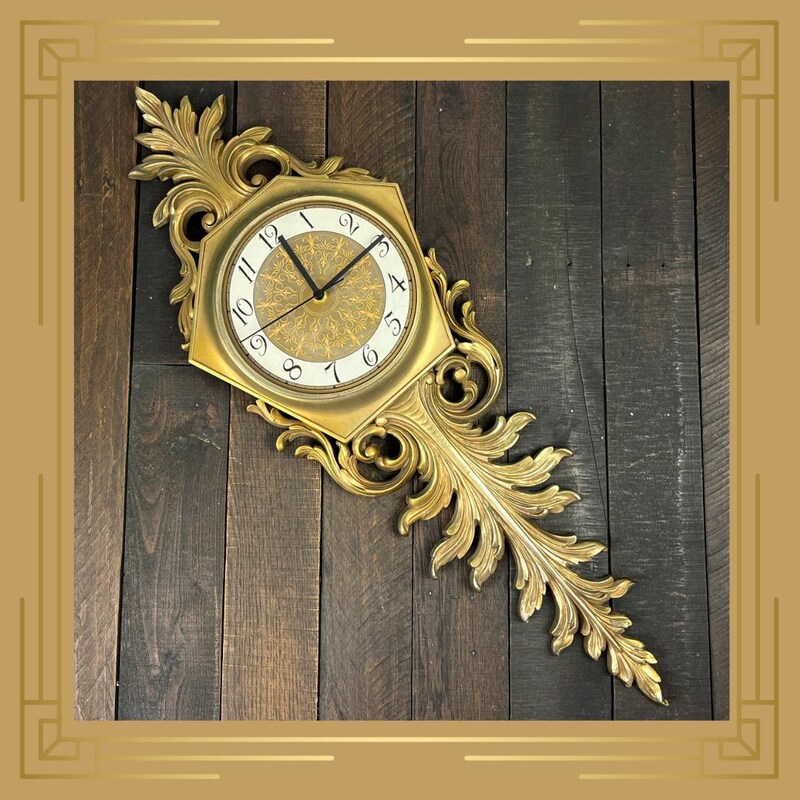 Syroco Midcentury Clock - Etsy