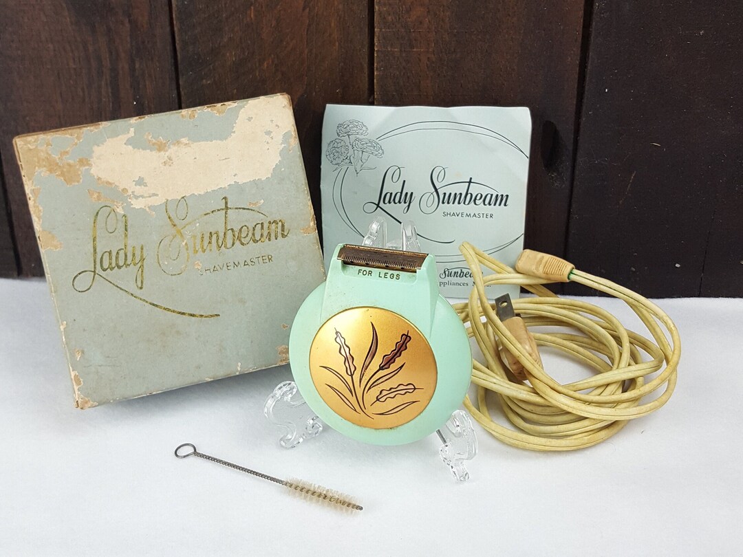 Vintage 1960s Lady Sunbeam Master Deluxe Electric Shaver Handheld Razor ...