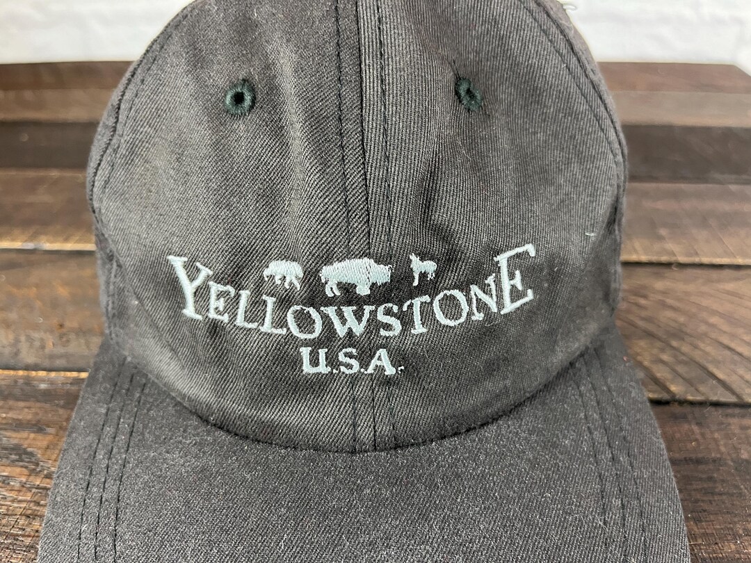 Vintage Ball Cap YELLOWSTONE National Park Wyoming Travel Souvenir ...
