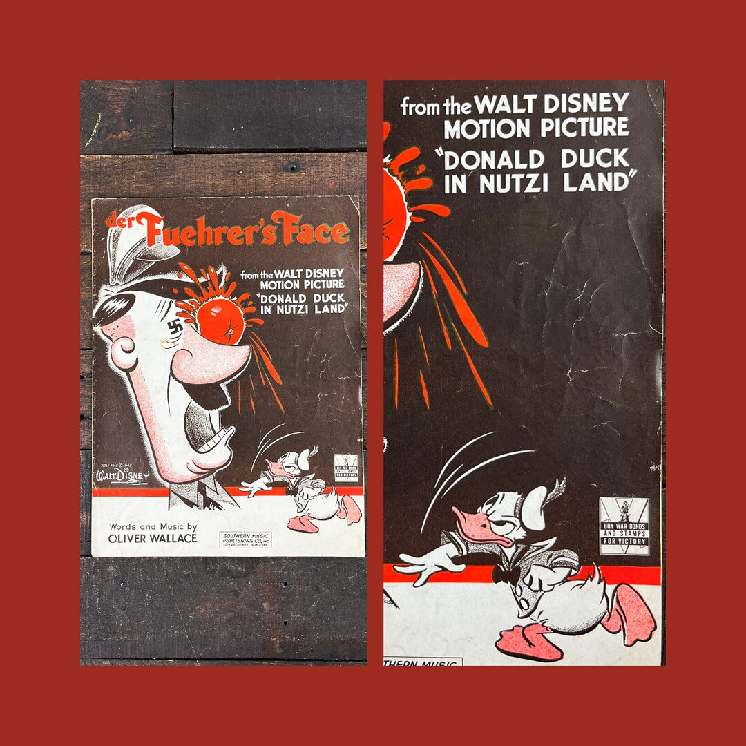 Vintage 1942 Der Fuehrer's Face Donald Duck in Nutzi Land - Etsy