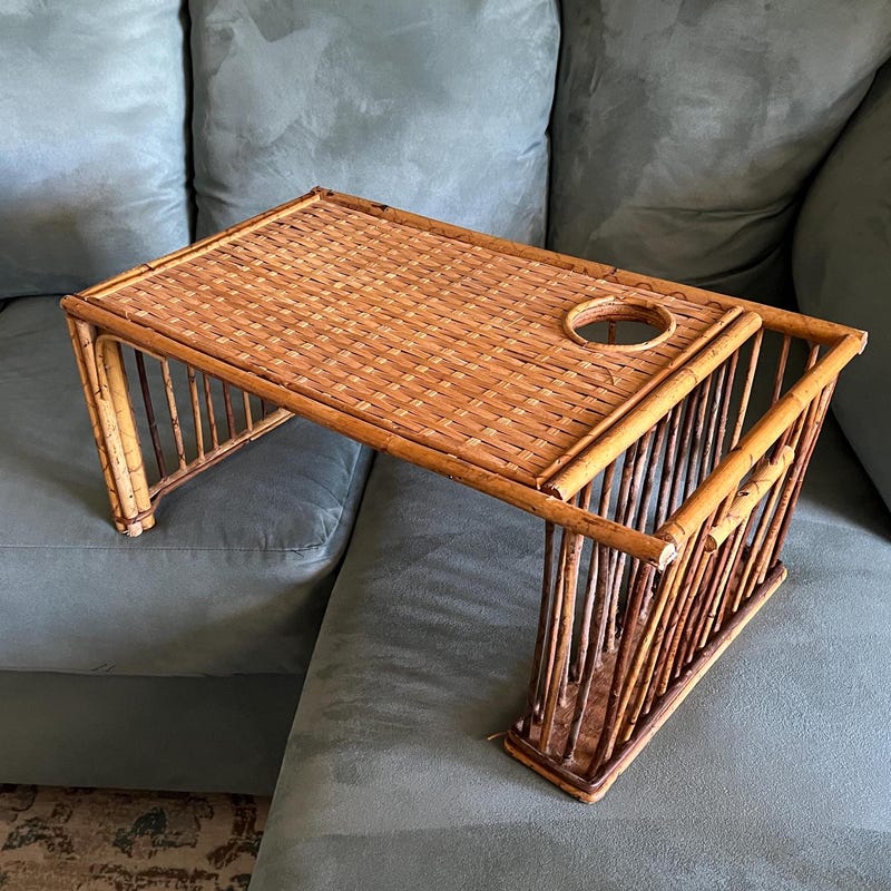 Vintage Rattan Bed - Etsy