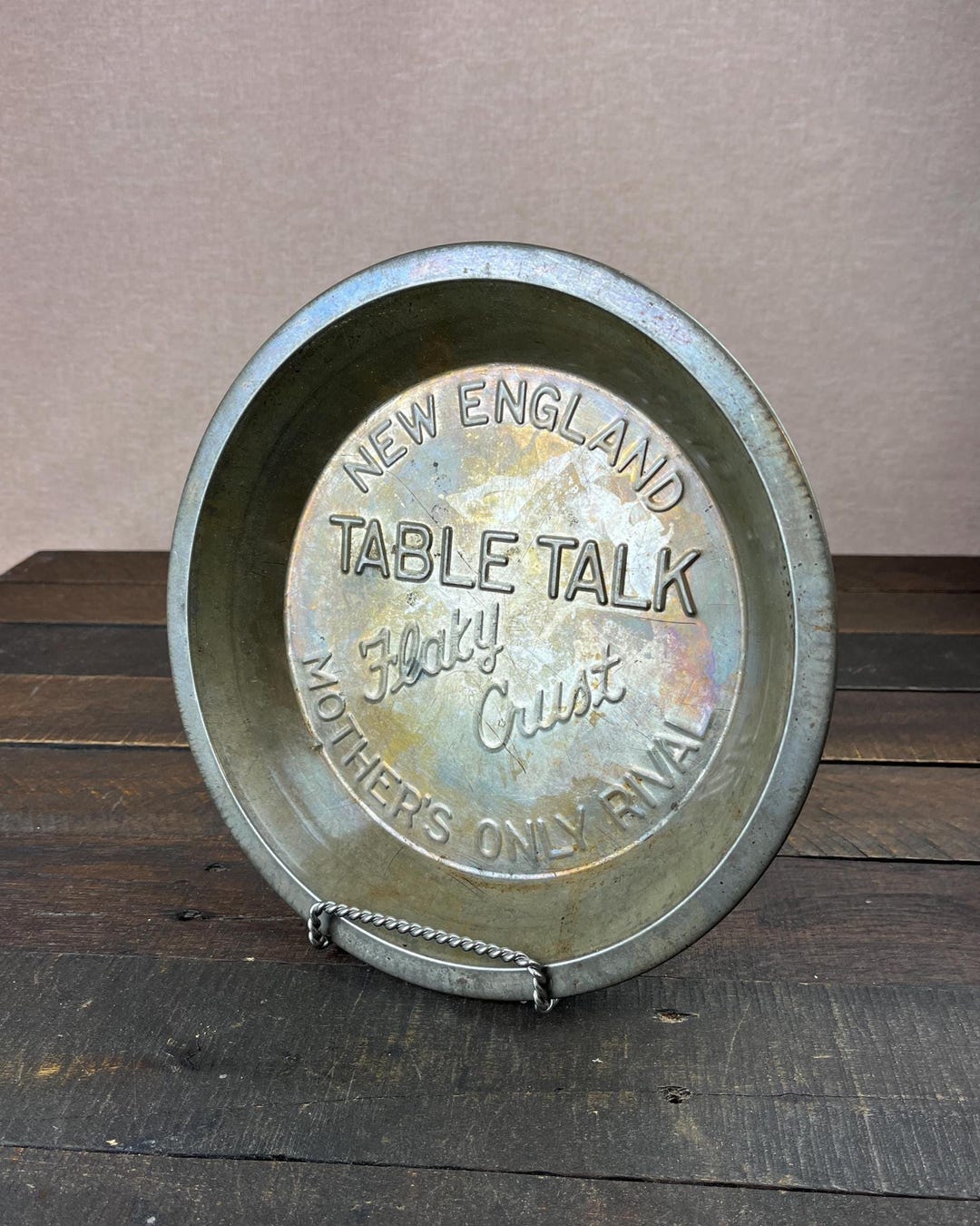 Vintage 1950s Aluminum Pie Tin New England Table Talk 9.5-inch ...