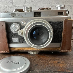 Vintage 1950s FOCA Film Camera Original Leather Case Made in France No ...