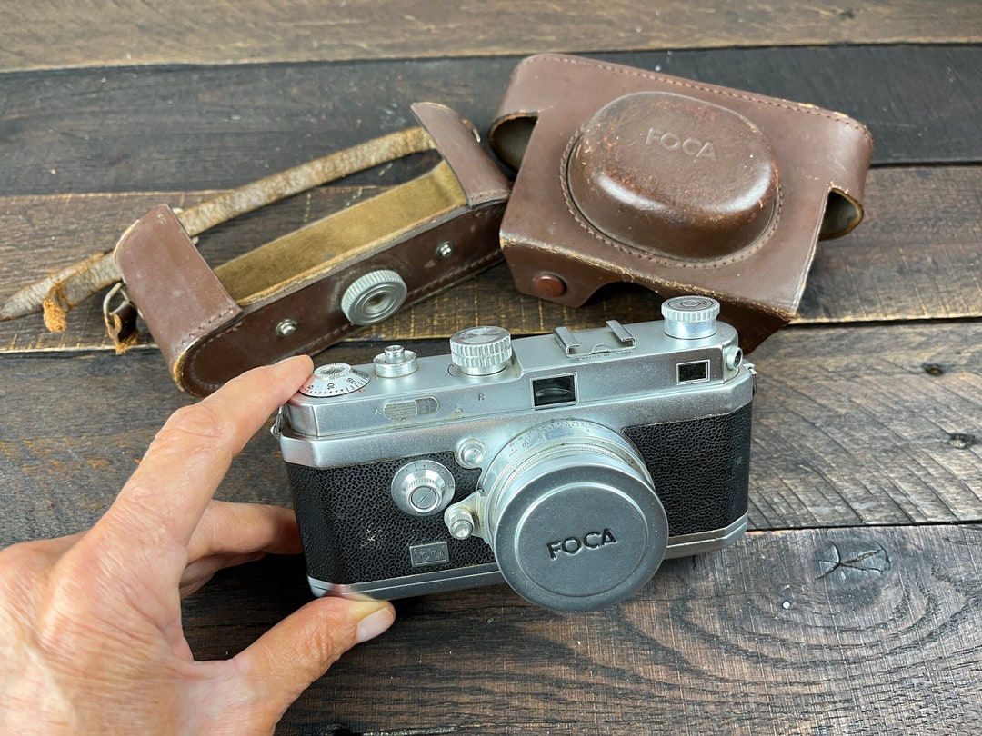 Vintage 1950s FOCA Film Camera Original Leather Case Made in France No ...