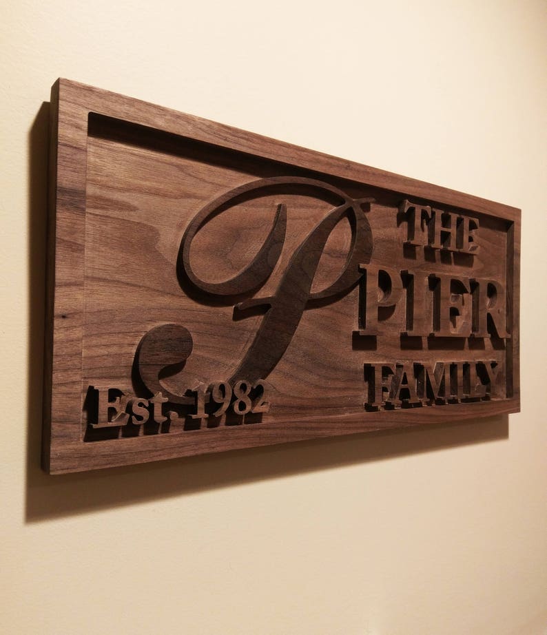Custom Family Last Name Sign - Etsy