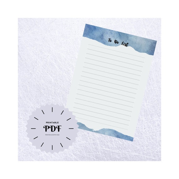 Printable PDF to Do List - Etsy