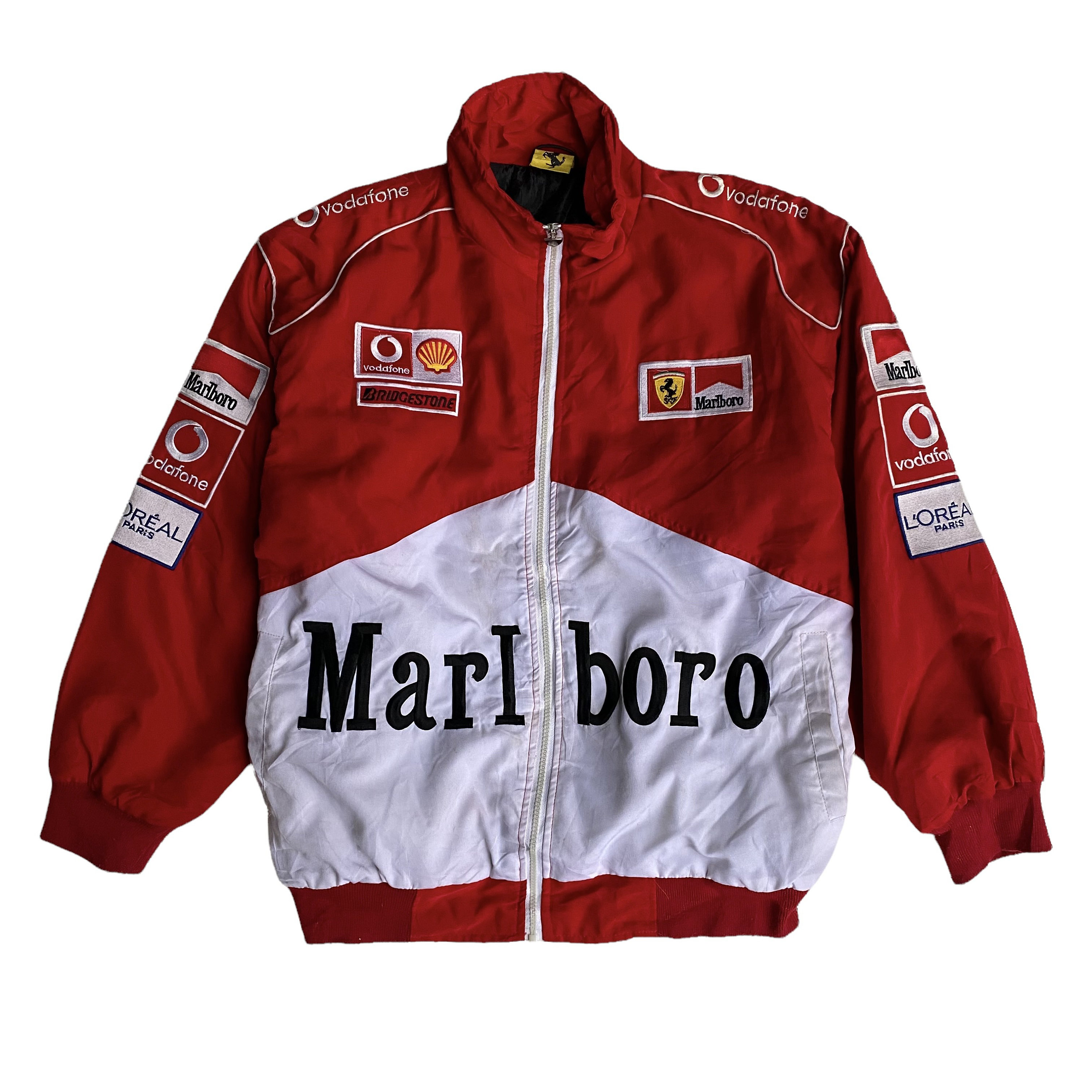Nascar Jacket Ferrari Marlboro Vintage Racing Jacket 90s Ferrari Jacket ...