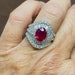 Burmese Oval Ruby 3.21ct. mong Hsu Mine and Diamond Ring - Etsy UK
