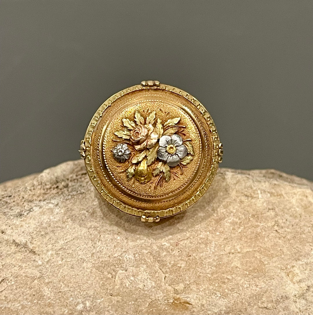 Vintage Art Deco Cira 1930s Tri Color 14kt Gold Ring Size 7.25 - Etsy