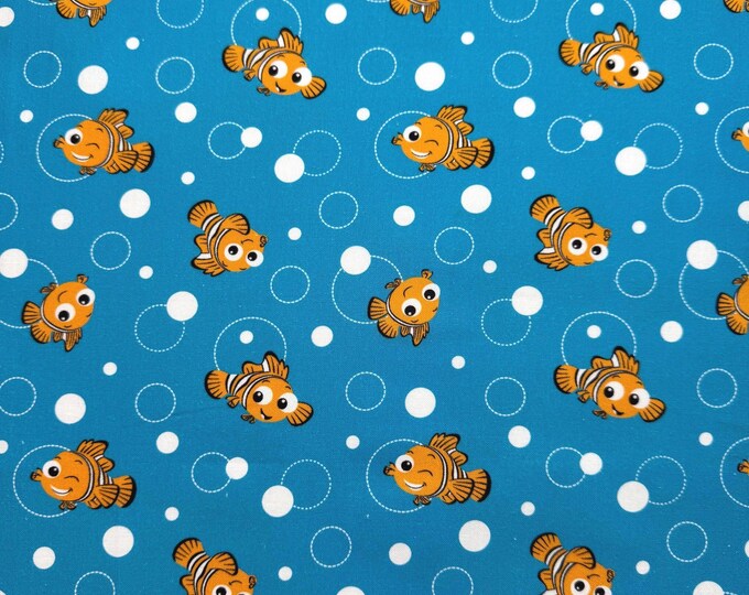 Fat Quarter | Nemo Fish Cotton Fabric - Etsy