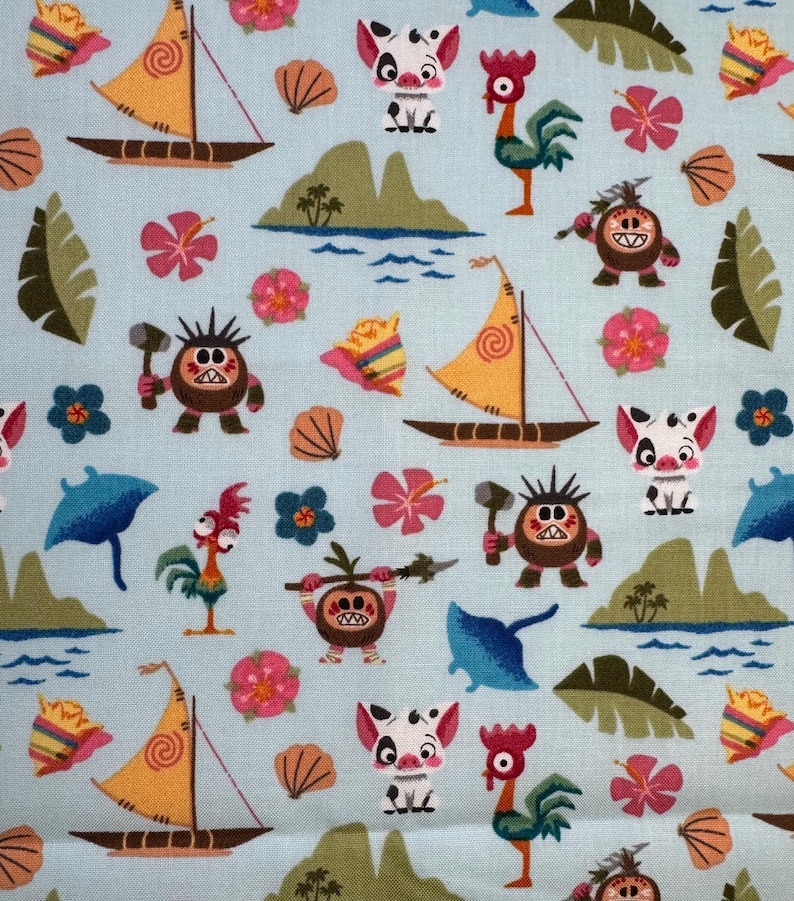 Fat Quarter | Moana Friends and Characters Cotton Fabric - Etsy