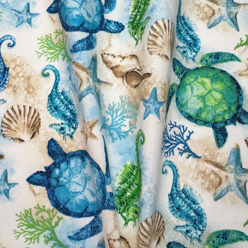 Marine Life Quilt Fabric - Etsy