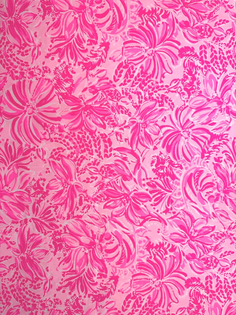 Fat Quarter | Lilly P Cotton Fabric Pink Foxy Llama - Etsy