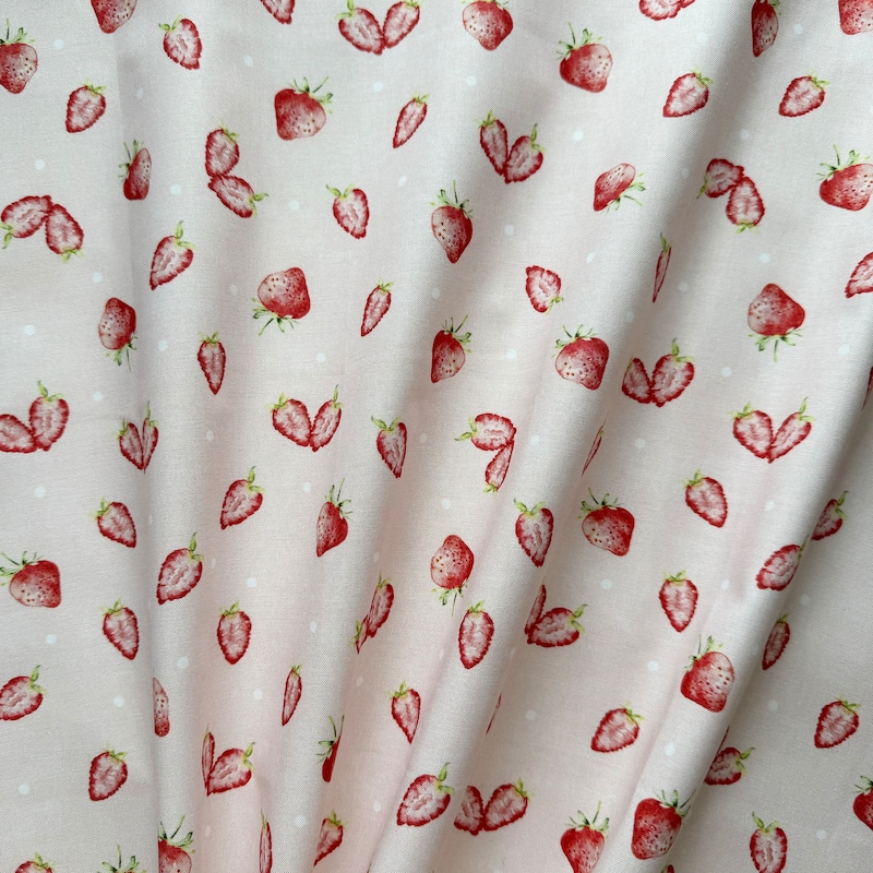 Strawberry Fabric - Etsy
