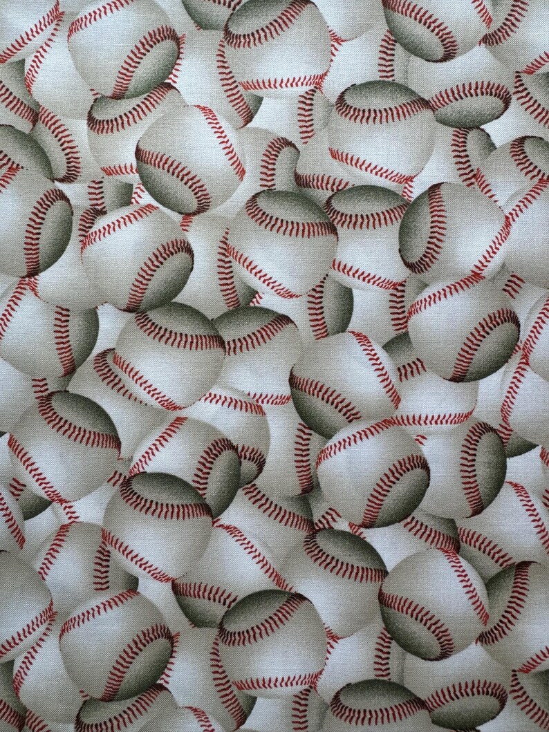 Baseball Fabric | 100% Cotton | Fat Quarter | Sports Softball T Ball - Etsy