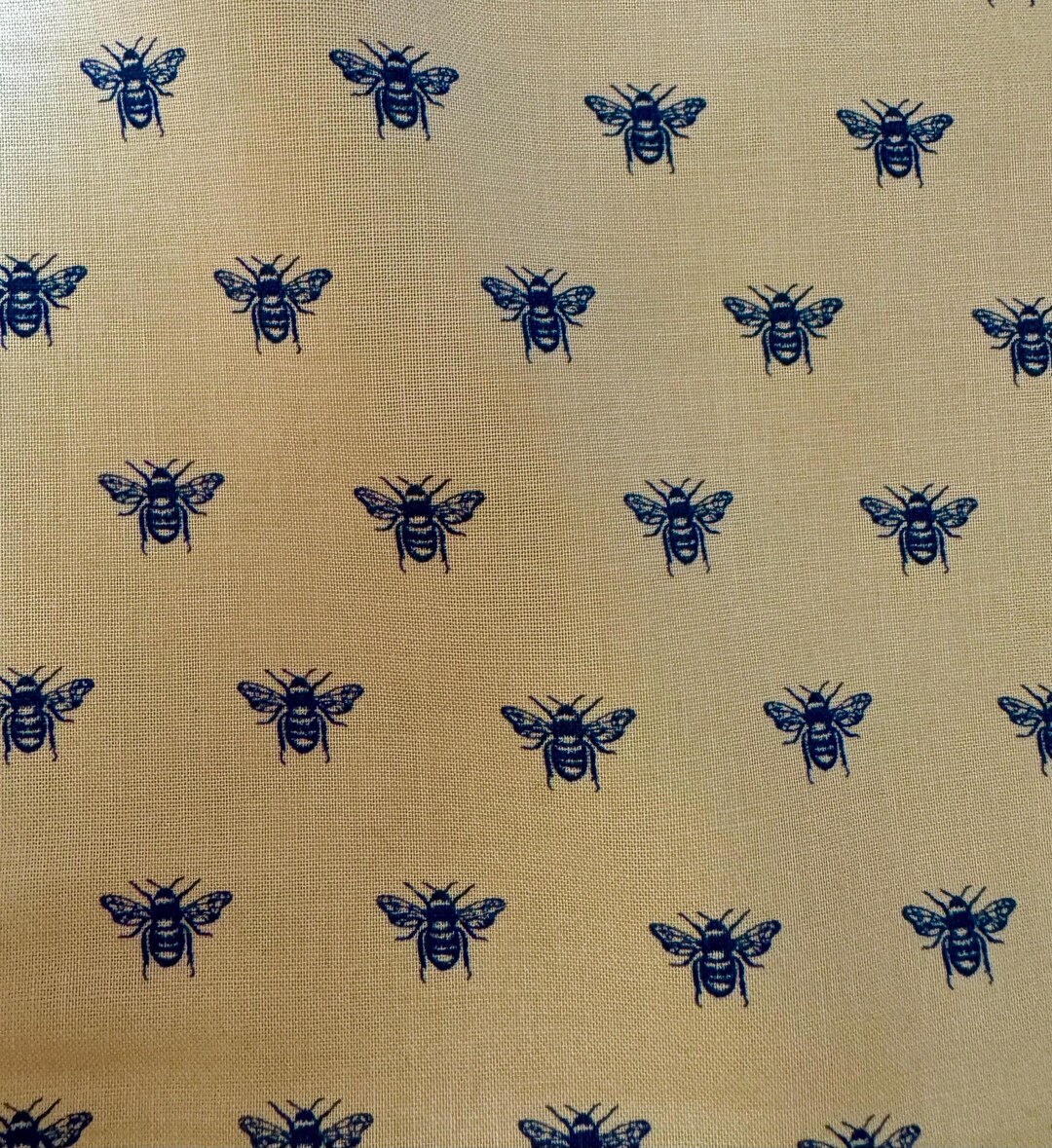 Honey Bees on a Golden Tan Background | Cotton Fabric - Etsy