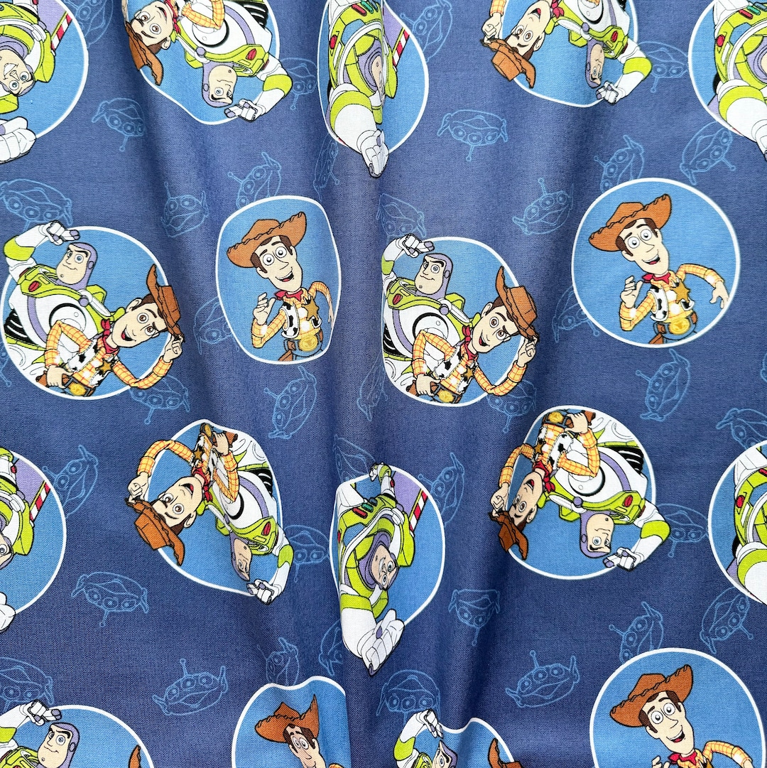 Toy Story Fabric 100% Cotton Buzz Woody Kids - Etsy