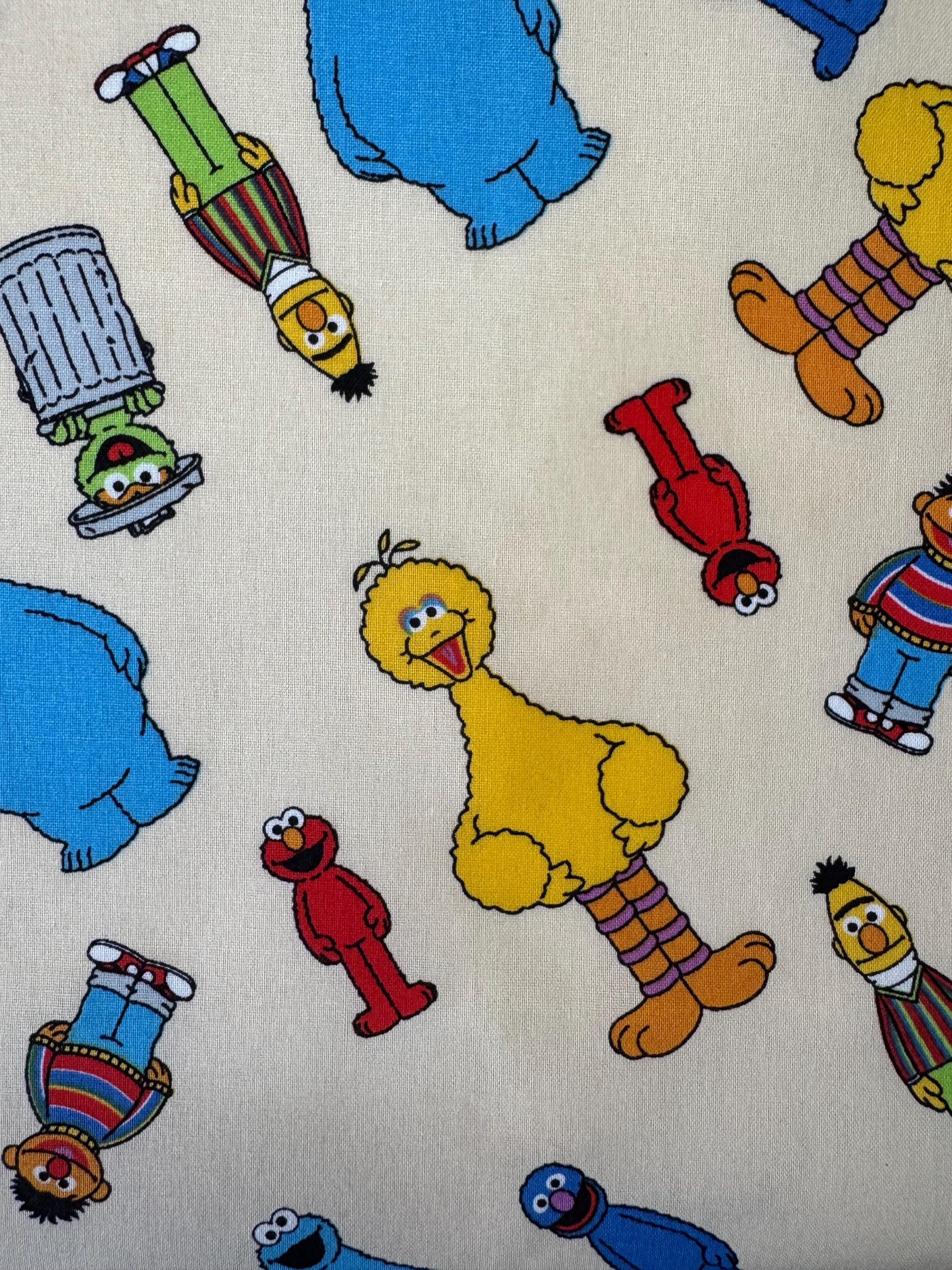 Fat Quarter | Sesame Street Elmo Big Bird Cotton Fabric - Etsy