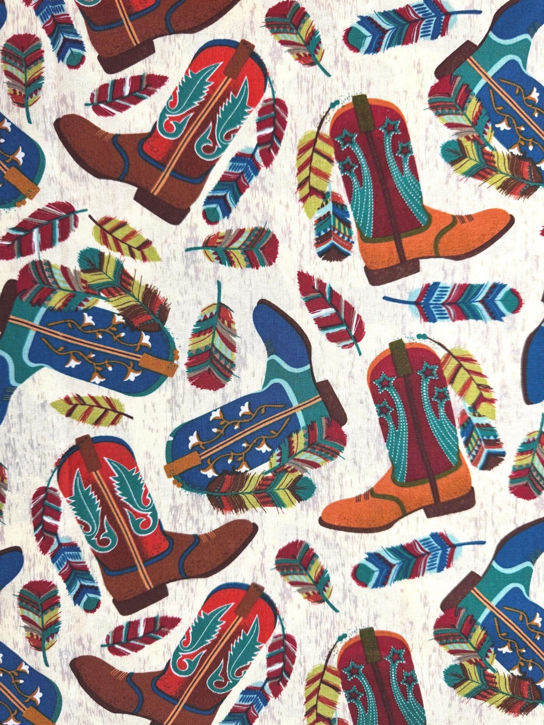 Fat Quarter | Western Cowboy Boots Cotton Fabric - Etsy