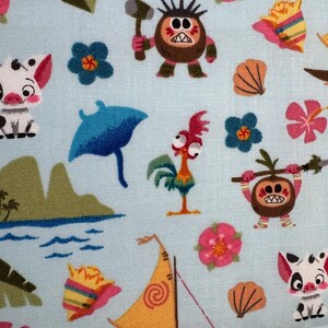 Fat Quarter | Moana Friends and Characters Cotton Fabric - Etsy