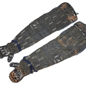 Original 17th Century Japanese Armour Edo Period Set of 3 Armour Thighguard Armouredsleeve ...